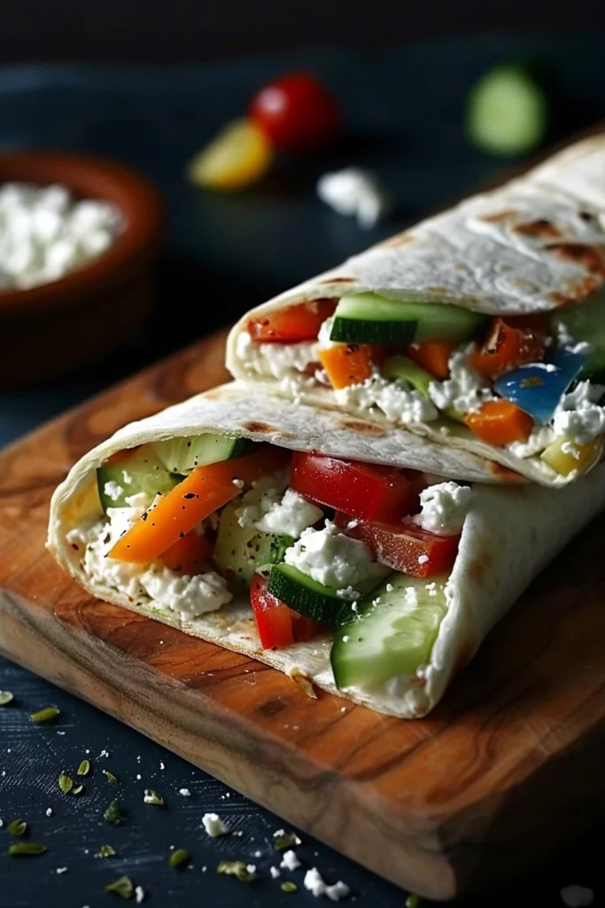 Greek Veggie Cottage Cheese Wrap: Delicious and Fresh - Healthy Dinner ...
