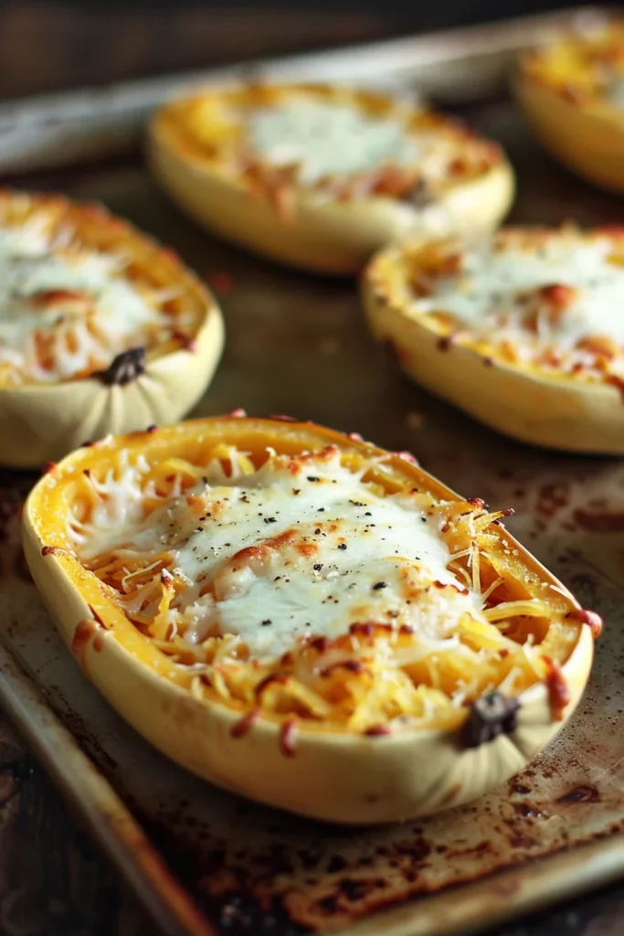 Baked Chicken Parmesan Spaghetti Squash Boats: Flavor Explosion in ...