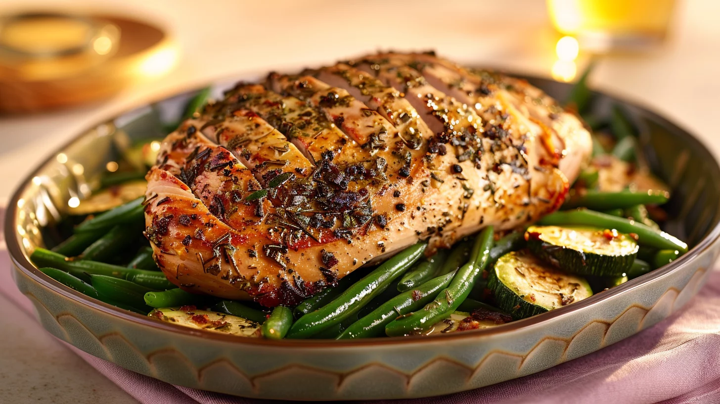 Herb Roasted Turkey Breast With Garlic Green Beans: Ultimate ...